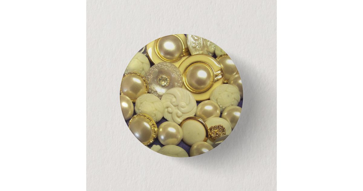 Fancy White Button Collage | Zazzle