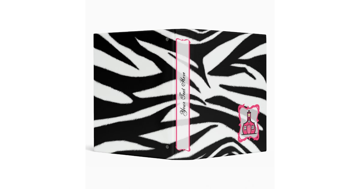 Fancy Zebra Print Teacher Binder | Zazzle