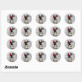 fang kitty classic round sticker | Zazzle