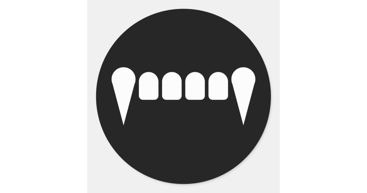 Fangs Sticker | Zazzle