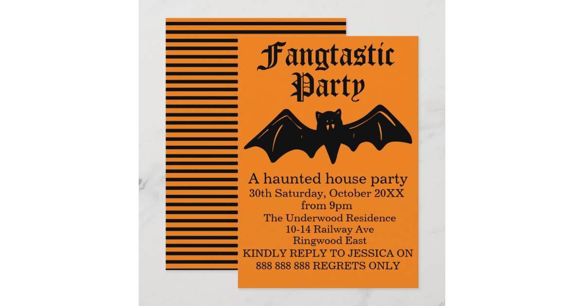 FANGTASTIC HALLOWEEN PARTY INVITATION | Zazzle
