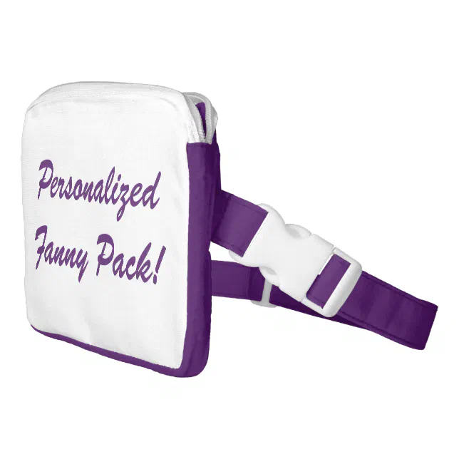 Fanny Pack Personalized Text Template Purple | Zazzle
