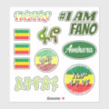 Fano Amhara Flag of Ethiopia Sticker Pack | ፋኖ አማራ | Zazzle