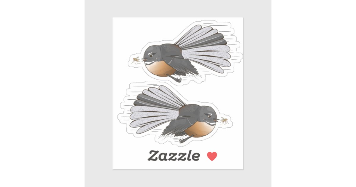 Fantail Piwakawaka Sticker | Zazzle