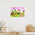 Fantastic Candy Land Landscape Background Poster | Zazzle