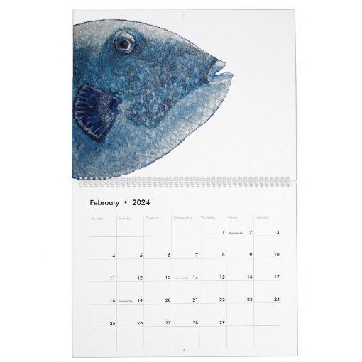 Fantastic Fish Calendar | Zazzle