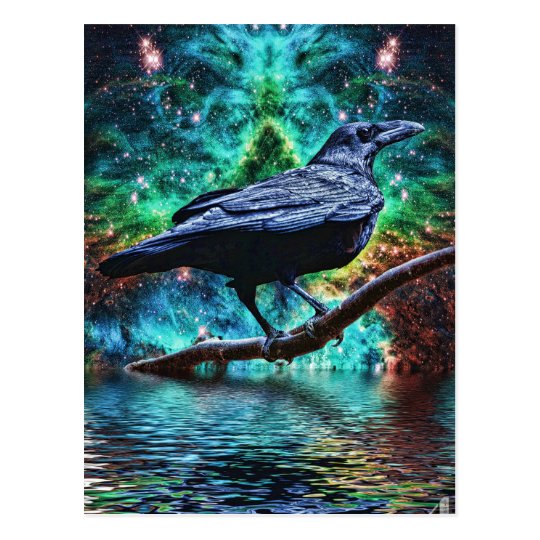 Fantastic Night Raven Postcard | Zazzle.com