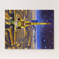 Fantasy Aerial View of Paris Under the Stars Jigsaw Puzzle | Zazzle