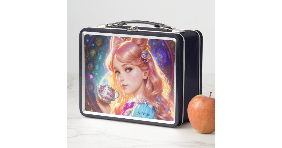 Fantasy Alice In Wonderland Metal Lunch Box | Zazzle