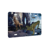 Fantasy Alien Planet Tyrannosaurus T-rex Battle License Plate | Zazzle