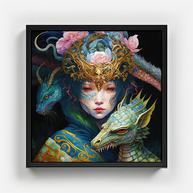 Fantasy Art Dragon Goddess Queen Poster | Zazzle