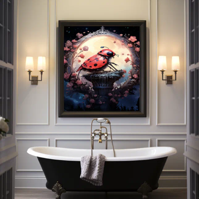 Fantasy Art Ladybug Delight No. 1 Poster | Zazzle