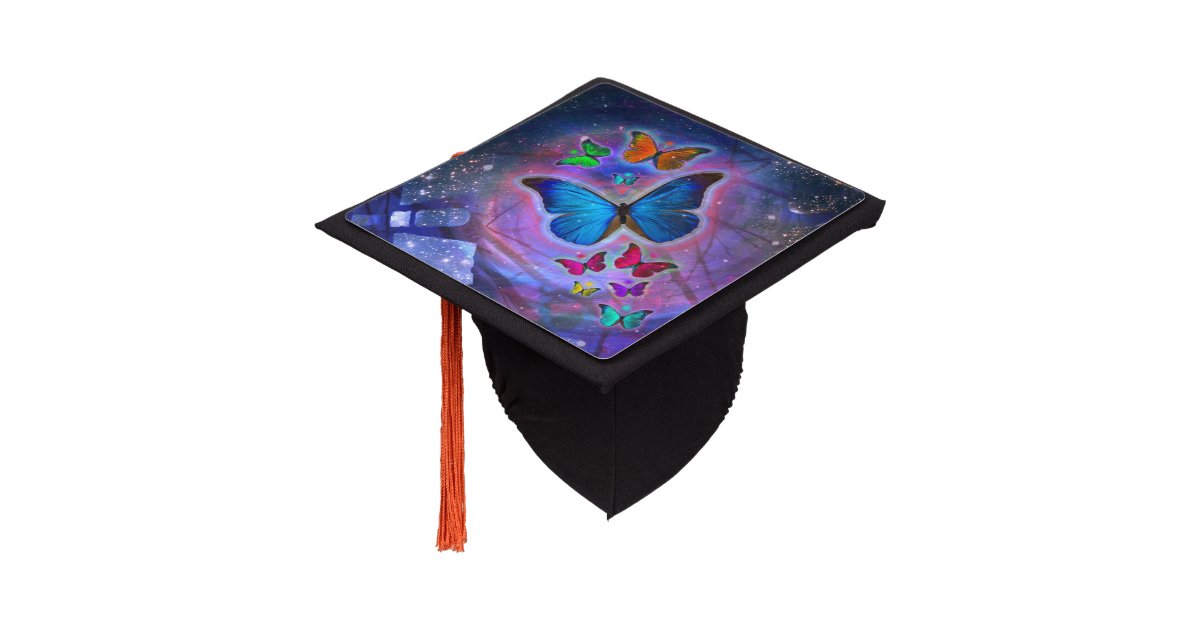 Fantasy Butterfly Graduation Cap Topper | Zazzle