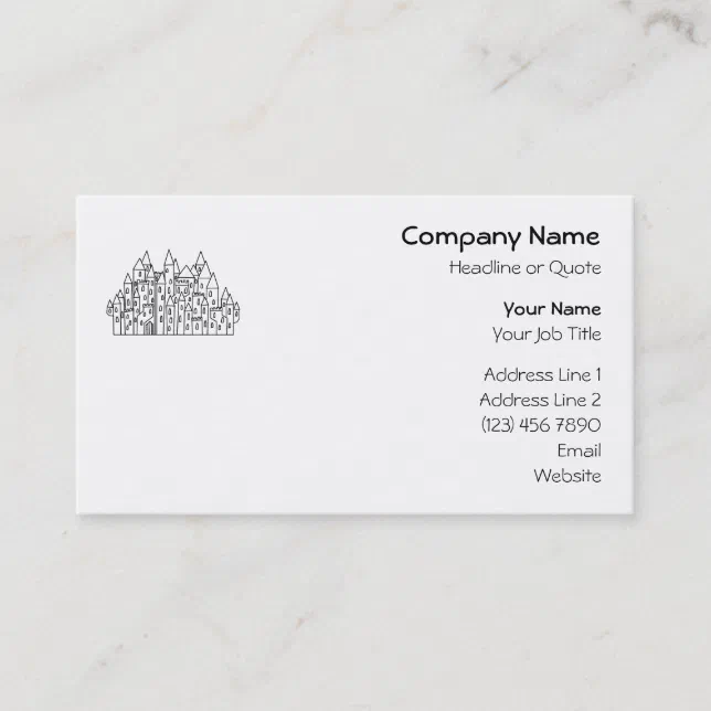 Fantasy Castle Business Card | Zazzle