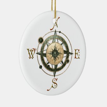 Fantasy (Celtic) Compass Design Ceramic Ornament | Zazzle