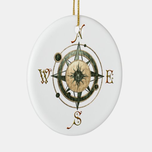 Fantasy (Celtic) Compass Design Ceramic Ornament | Zazzle