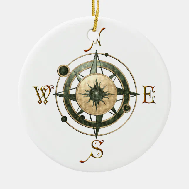 Fantasy (Celtic) Compass Design Ceramic Ornament | Zazzle