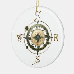 Fantasy (Celtic) Compass Design Ceramic Ornament | Zazzle