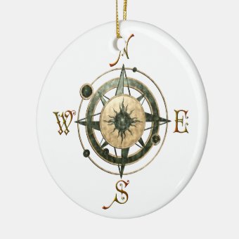 Fantasy (Celtic) Compass Design Ceramic Ornament | Zazzle