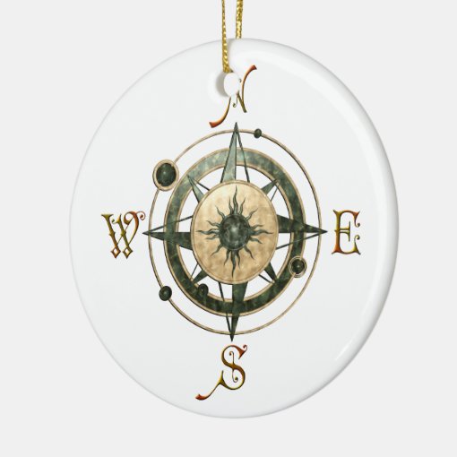 Fantasy (Celtic) Compass Design Ceramic Ornament | Zazzle