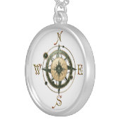 Fantasy (Celtic) Compass Design Silver Plated Necklace | Zazzle