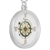 Fantasy (Celtic) Compass Design Silver Plated Necklace | Zazzle