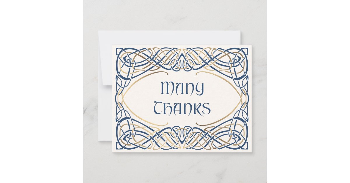 Fantasy Celtic Medieval Wedding Thank You Card | Zazzle