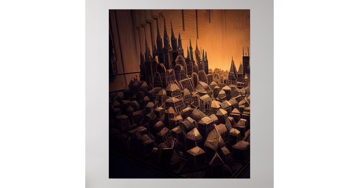 Fantasy city poster | Zazzle