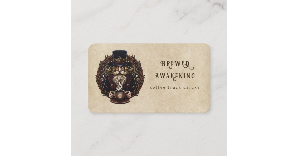 fantasy coffee wizard breakfast business card | Zazzle