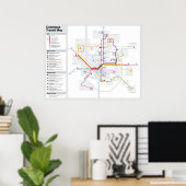 Fantasy Columbus Transit Map Poster | Zazzle