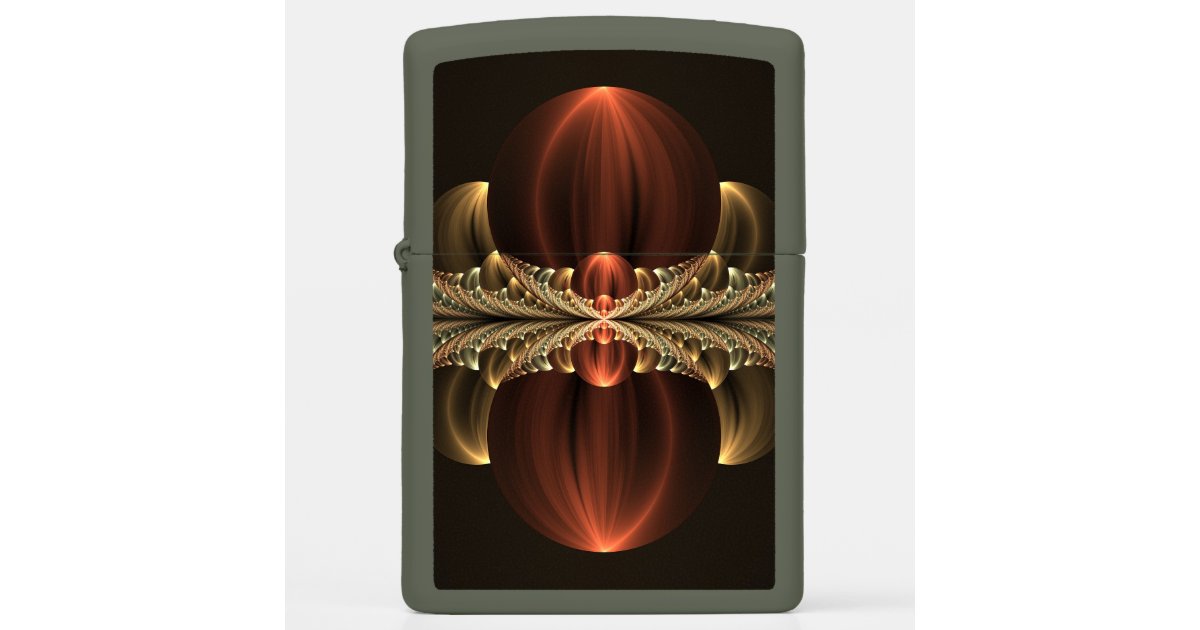 Fantasy Construction Shiny Abstract Fractal Art Zippo Lighter | Zazzle