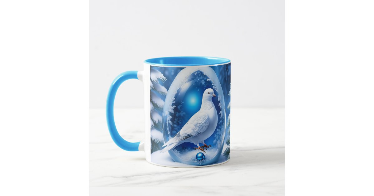 Fantasy Cute Egg Pearl Pigeon Mug | Zazzle