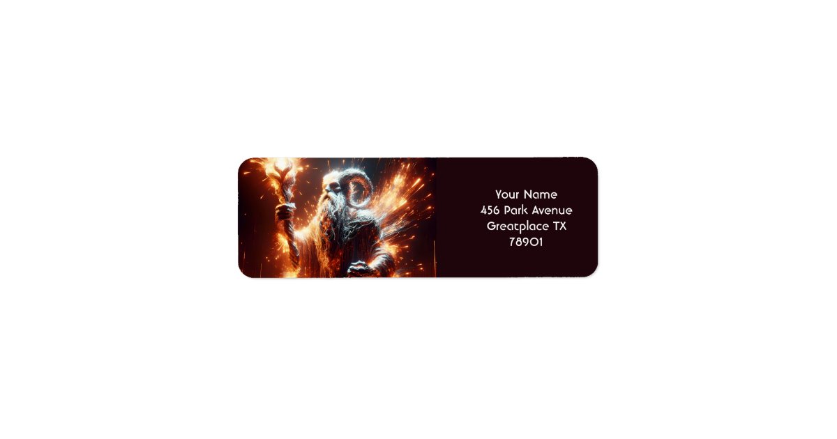 Fantasy Cute Fair Old Wizard Label | Zazzle