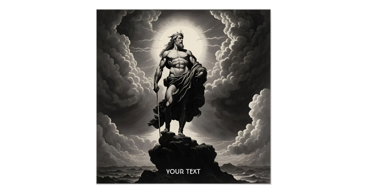 Fantasy Cute Vivid Greek God Clouds Poster | Zazzle