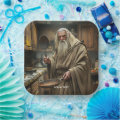 Fantasy Cute Wizard Frying Pan Paper Plates | Zazzle