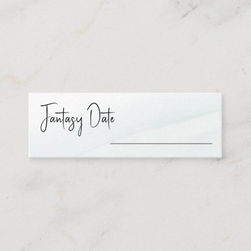 Fantasy Date Green Wash Bridal Shower Game Card | Zazzle