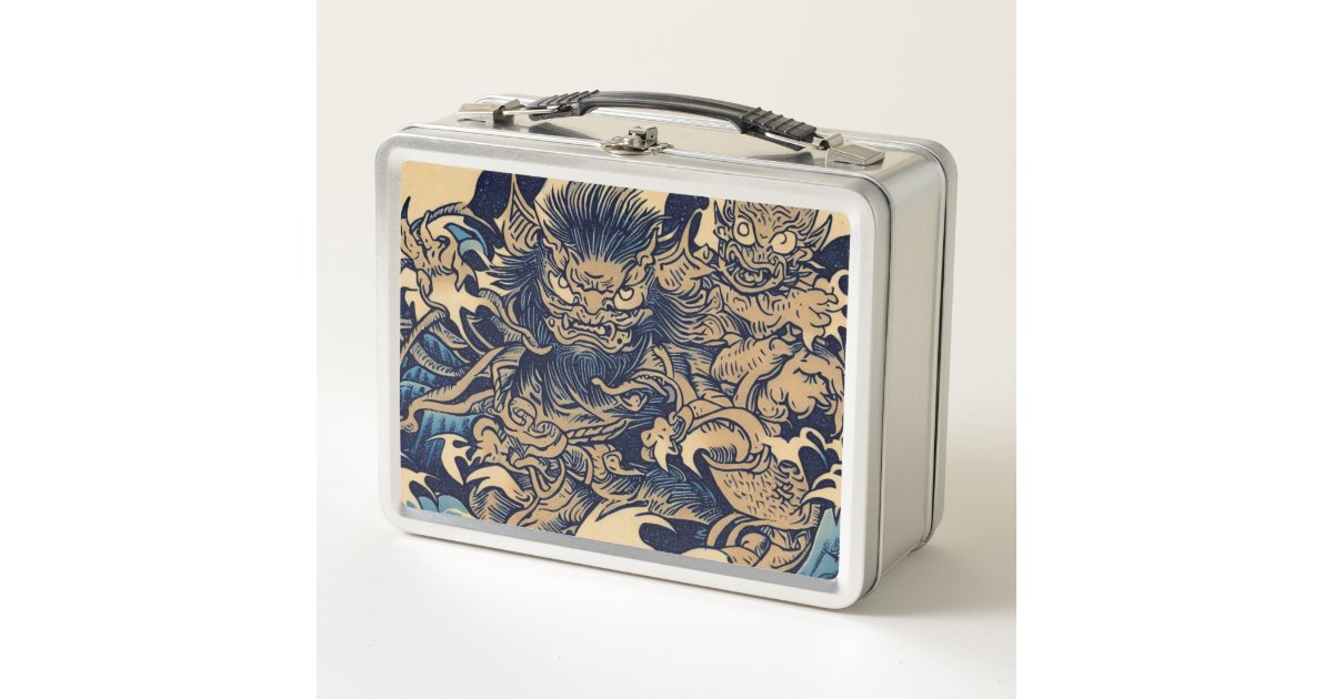 Fantasy Demons - Japanese Woodcut Style (2) Metal Lunch Box | Zazzle