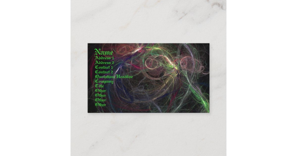 Fantasy Design Business Card Template | Zazzle