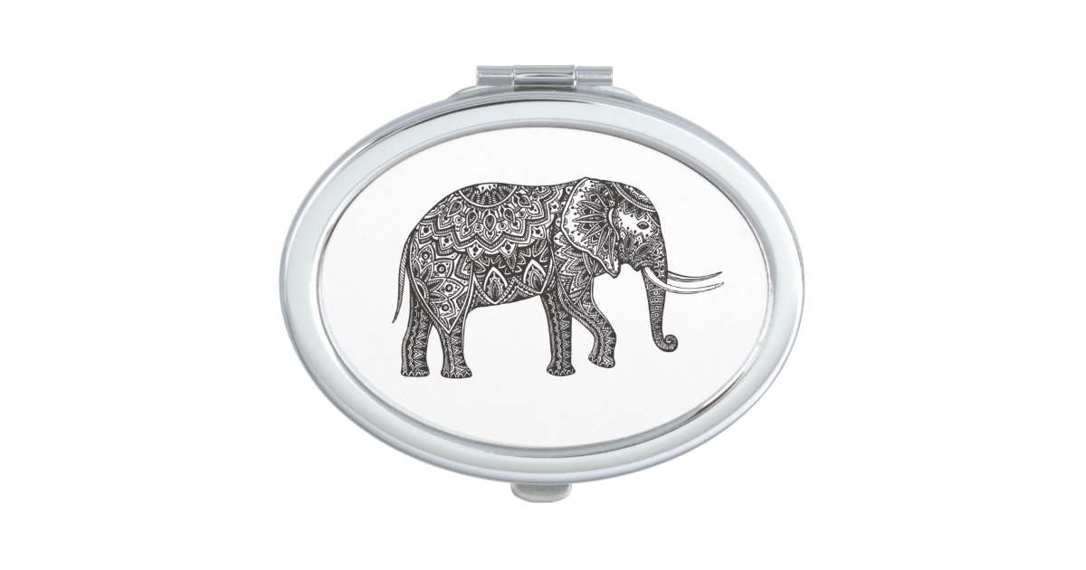 Fantasy Elephant Doodle Vanity Mirror | Zazzle