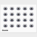 Fantasy Esoteric Crystal Black Cat Classic Round Sticker | Zazzle