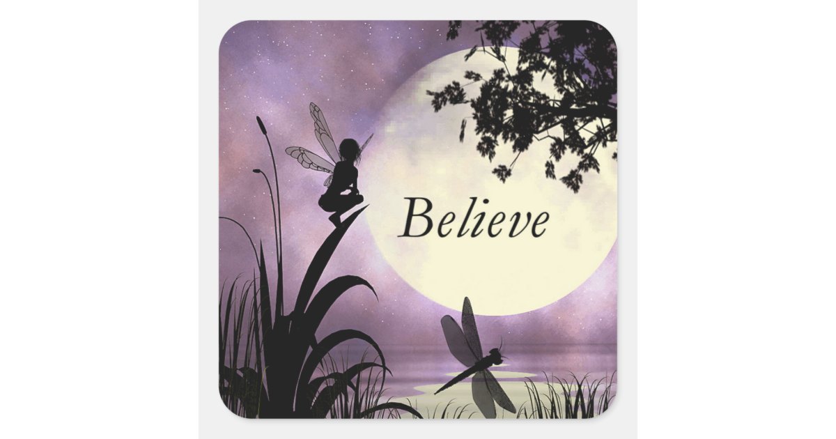 Fantasy fairy believe sticker | Zazzle