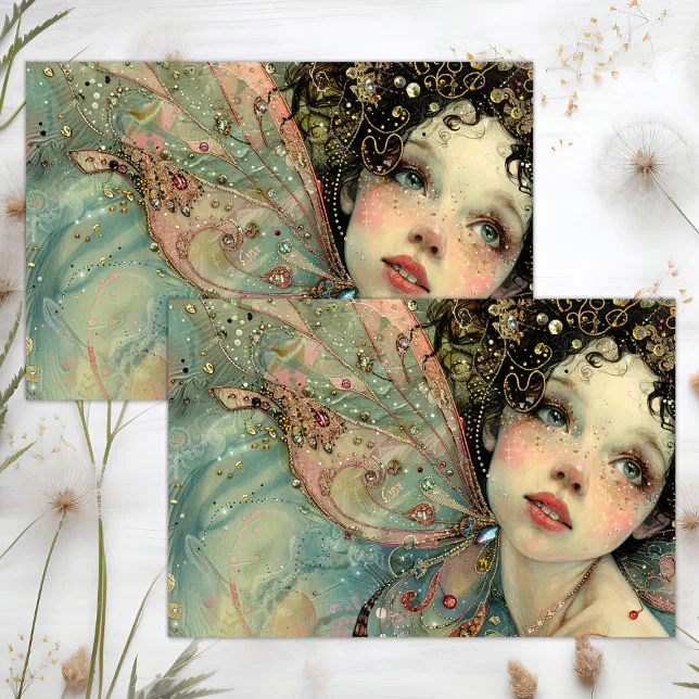 FANTASY FAIRY DECOUPAGE TISSUE PAPER | Zazzle