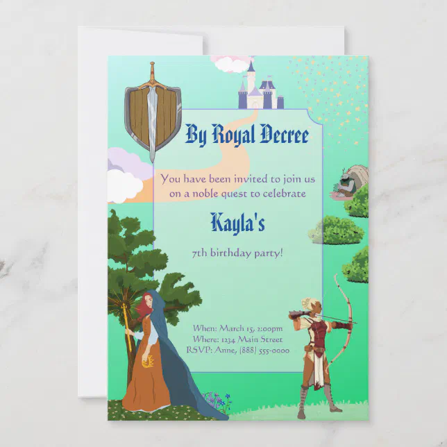 Fantasy Fairy Tale Birthday Invitation | Zazzle