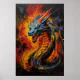 Fantasy Fire Breathing Dragon Poster | Zazzle