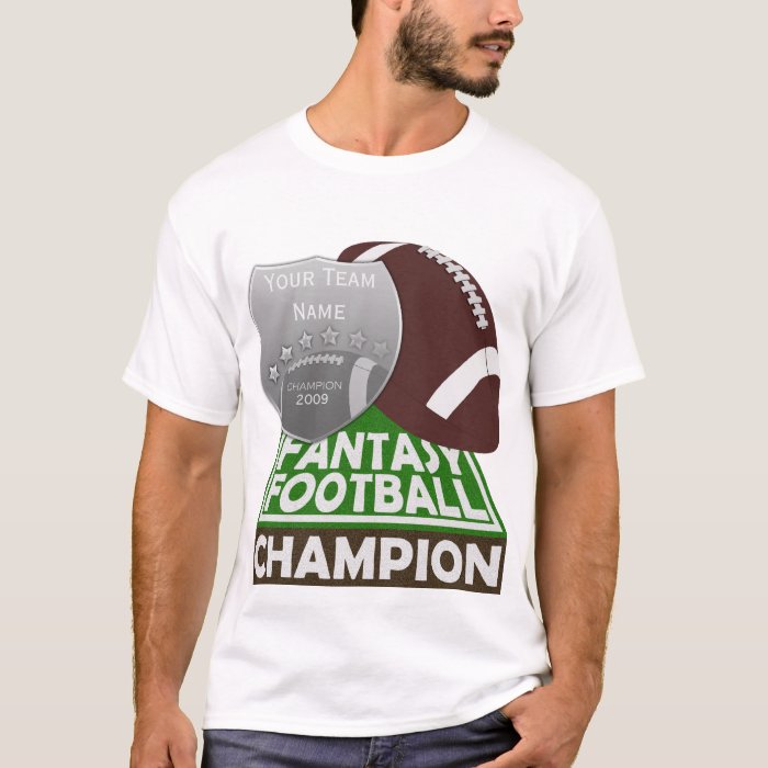 Fantasy Football Champion T Shirt White Zazzle
