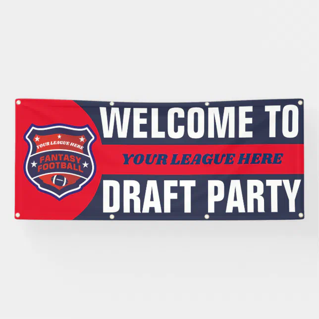 Fantasy Football Draft Party Banner | Zazzle