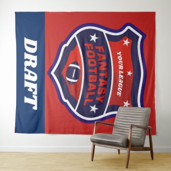Fantasy Football Draft Shield Tapestry | Zazzle