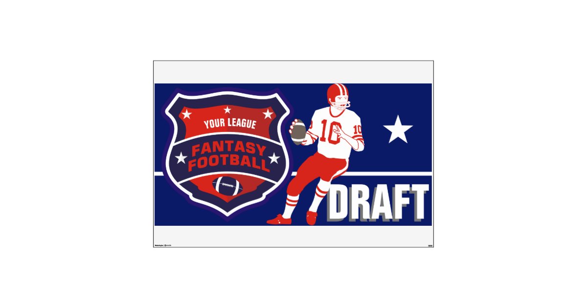 Fantasy Football Draft Wall Decal | Zazzle