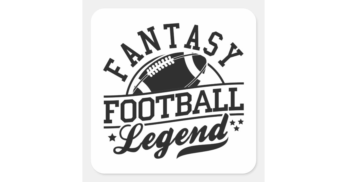 Fantasy Football Legend Square Sticker | Zazzle