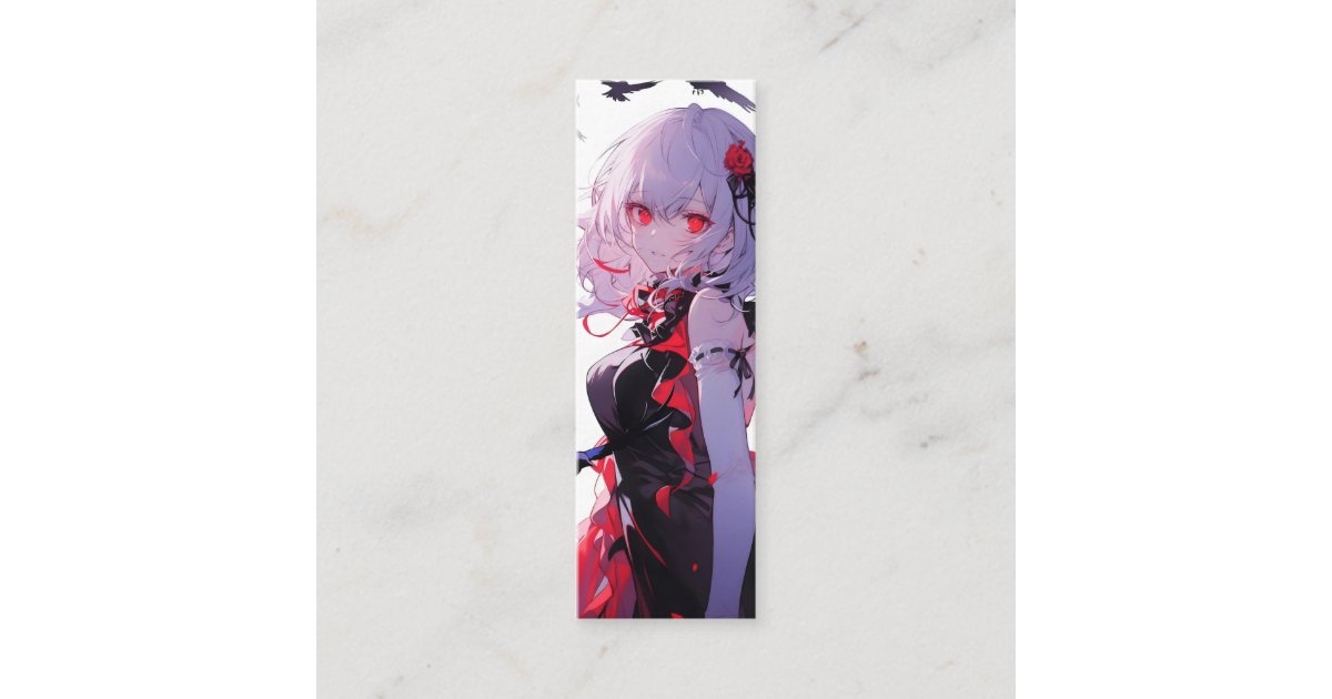 Fantasy Girl Anime Mini Business Card | Zazzle